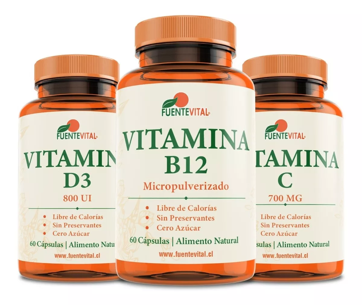 SUPLEMENTO ALIMENTICIO FUENTE VITAL VITAMINAS B12 D3 C CAPSULA VEGETAL ...