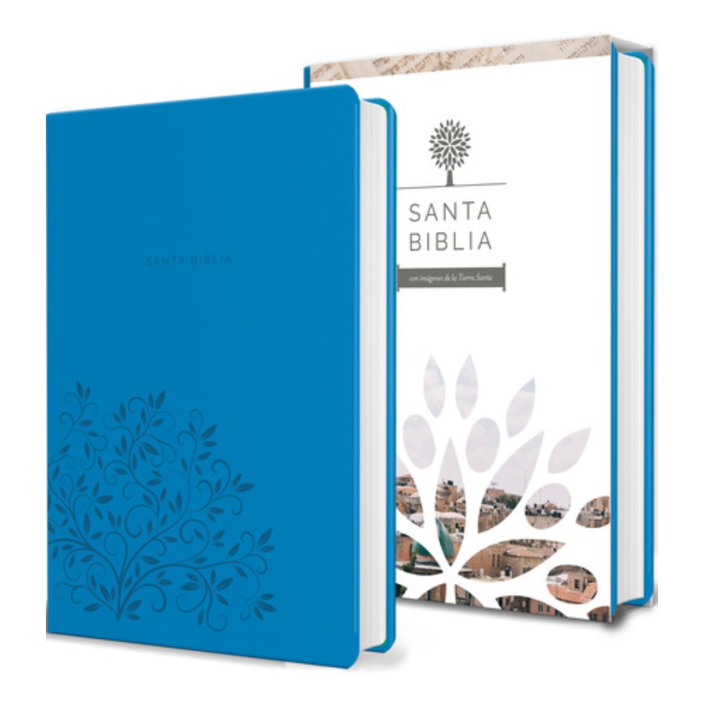 LIBRO BIBLIA RVR60 IMITACIÓN PIEL AZUL AMERICAN BIBLE SOCIETY