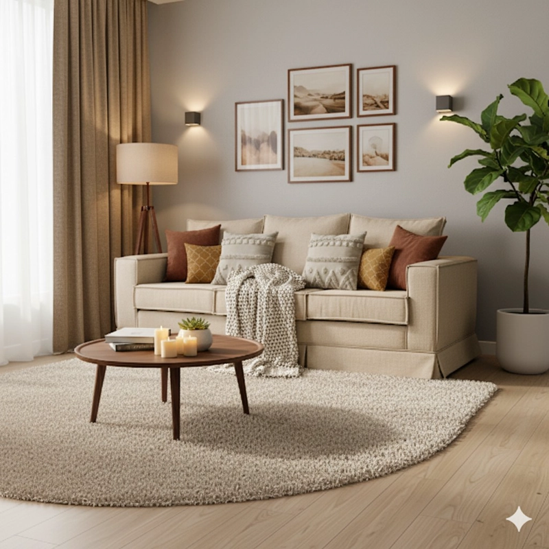 SOFÁ MUNDO LIVING POMPEYA 3 CUERPOS BEIGE PREMIUN CON RESORTES
