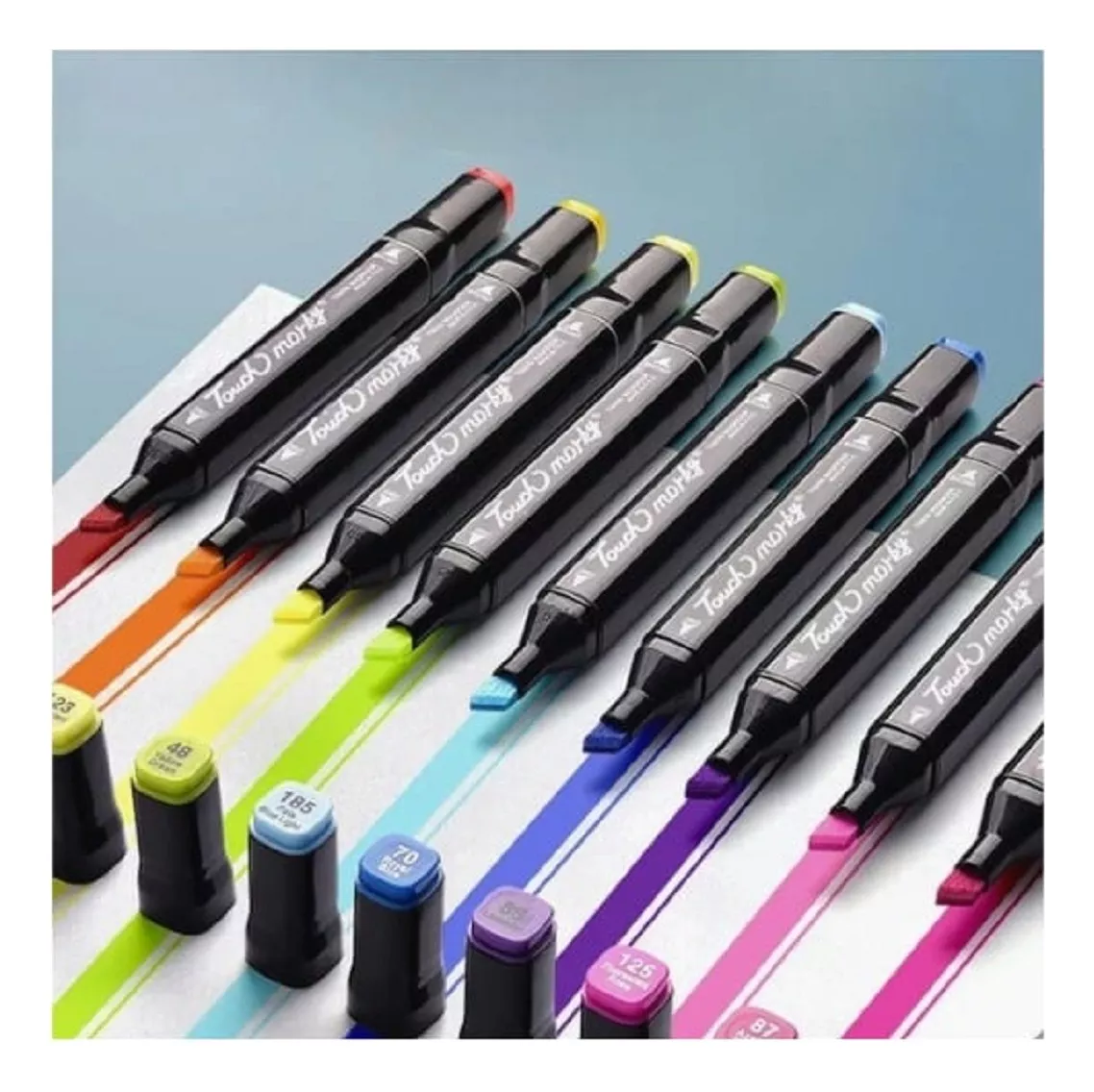 Ripley - 48PCS PLUMONES DOBLE PUNTA ROTULADOR PLUMONES PARA COLOREAR