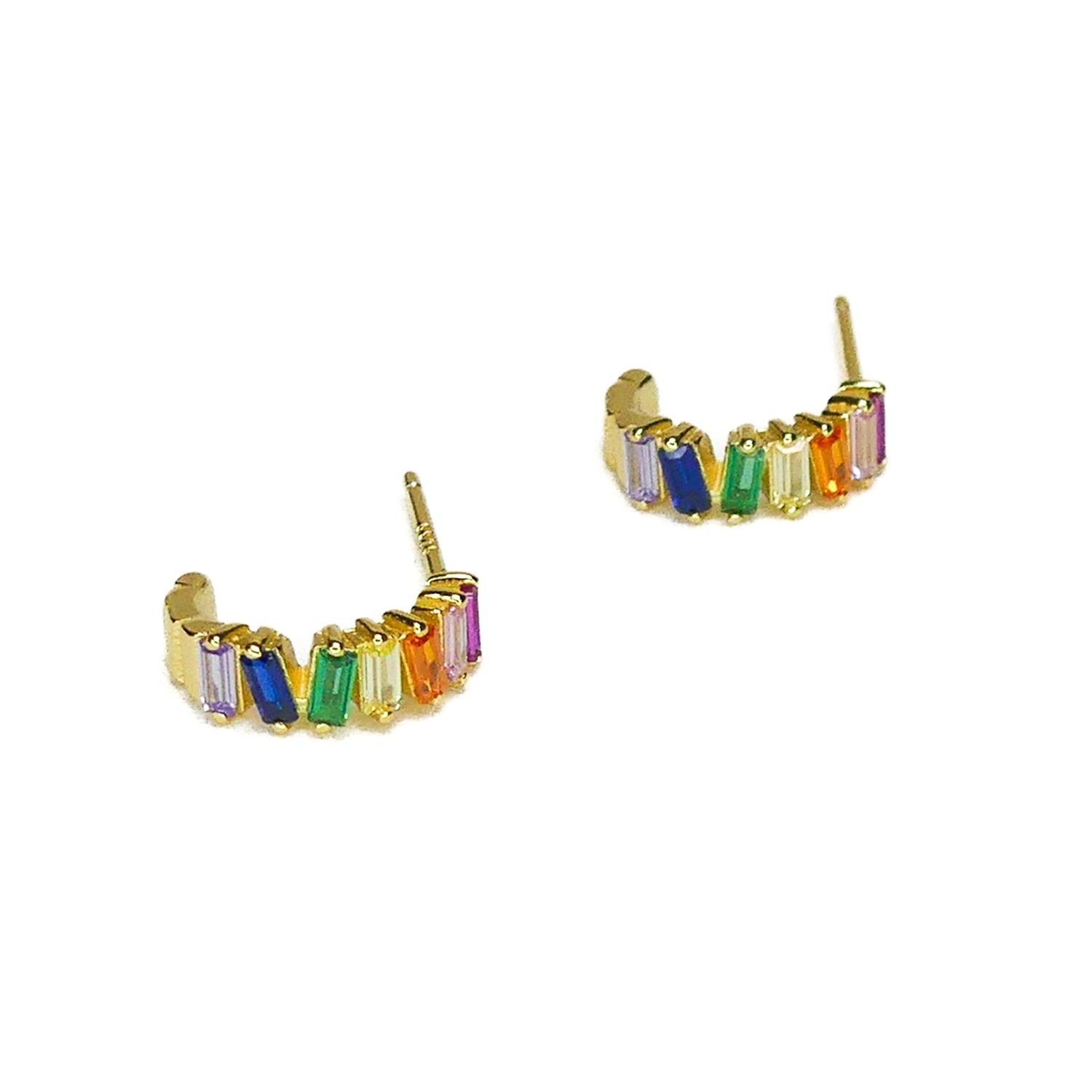 AROS AZUL ZAFIRA COLORES PARA MUJER PLATA 925 ORO Y CIRCONES