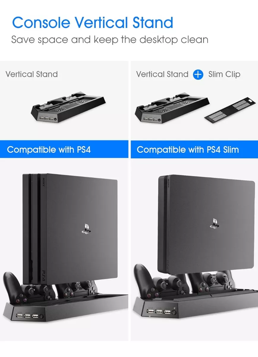 SOPORTE BASE COOLER VERTICAL DOBE SERIES PARA PS4, SLIM PRO