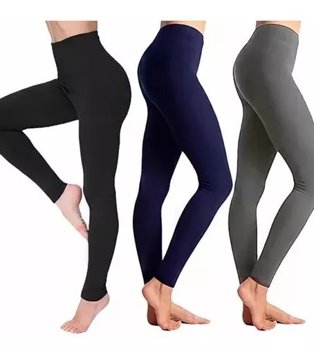SET 3 CALZAS TÉRMICA MUJER PRIMERA CAPA POLAR TIRO ALTO