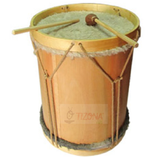 Ripley - BOMBO TIZONA KIDS FOLCLÓRICO 16'' PULGADAS CAFÉ CLARO