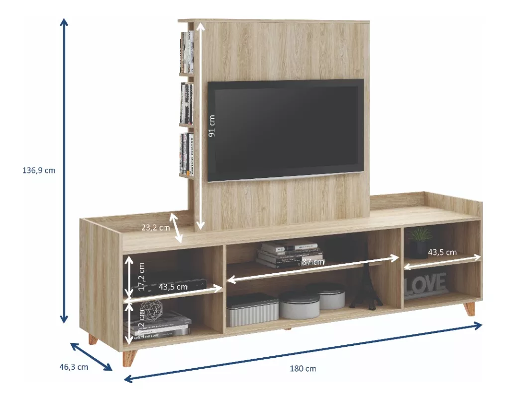Ripley - RACK TV BE DESIGN BEIGE PANEL 9001 AURORA 3453167