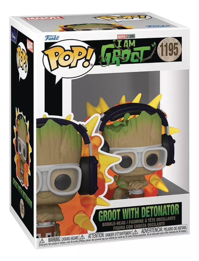 FUNKO POP NEGRO FIGURA I AM GROOT - GROOT WITH DETONATOR (1195)