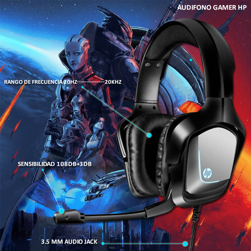 Ripley - AUDIFONO GAMER HP H220S COMPATIBLE PC / PS4 / PS5 / XBOX / SWITCH