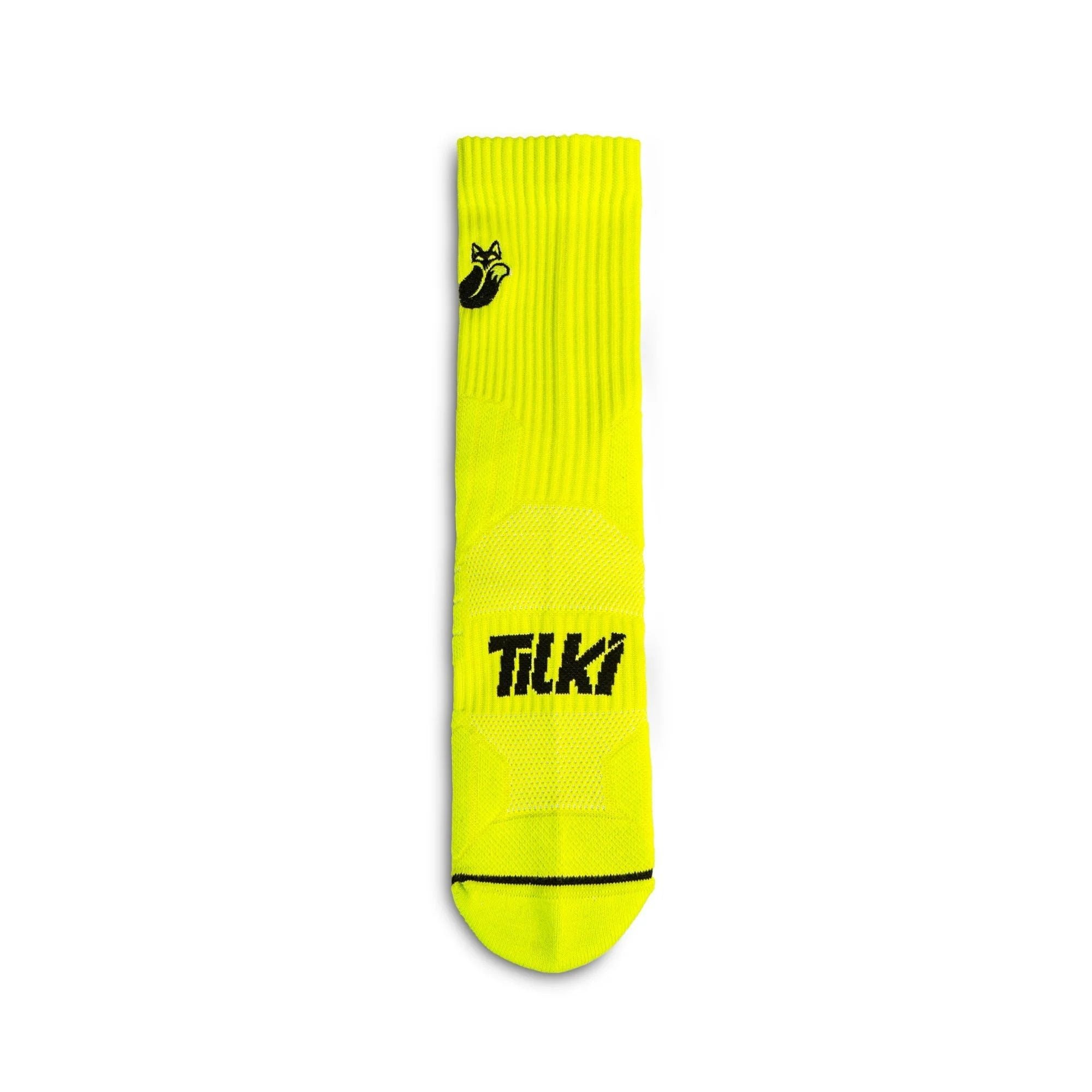 CALCETÍN TILKI CREW D1 LEHINDE AMARILLO FLUOR TENIS PADEL