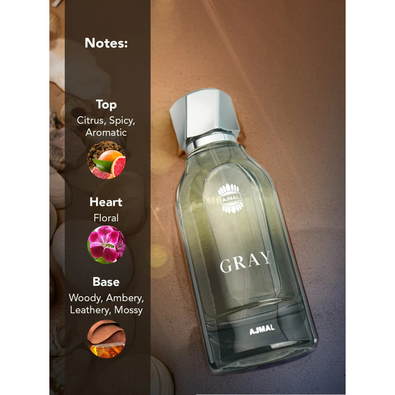 PERFUME AJMAL GRAY MEN EDP 100ML PARA HOMBRE MODERNO