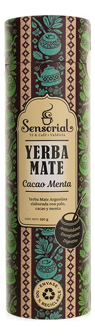 YERBA MATE CACAO MENTA TARRO 250GR SENSORIAL
