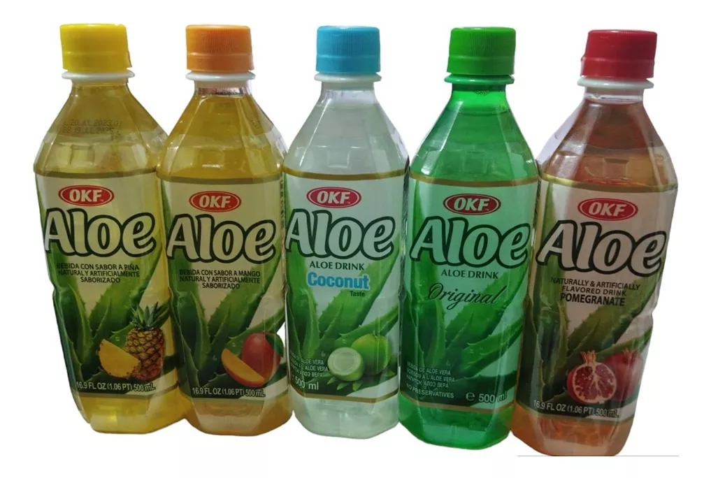Ripley - BEBIDA COREANA ALOE VERA 500ML OKF MIXTAS 5UNIDADES DRINK