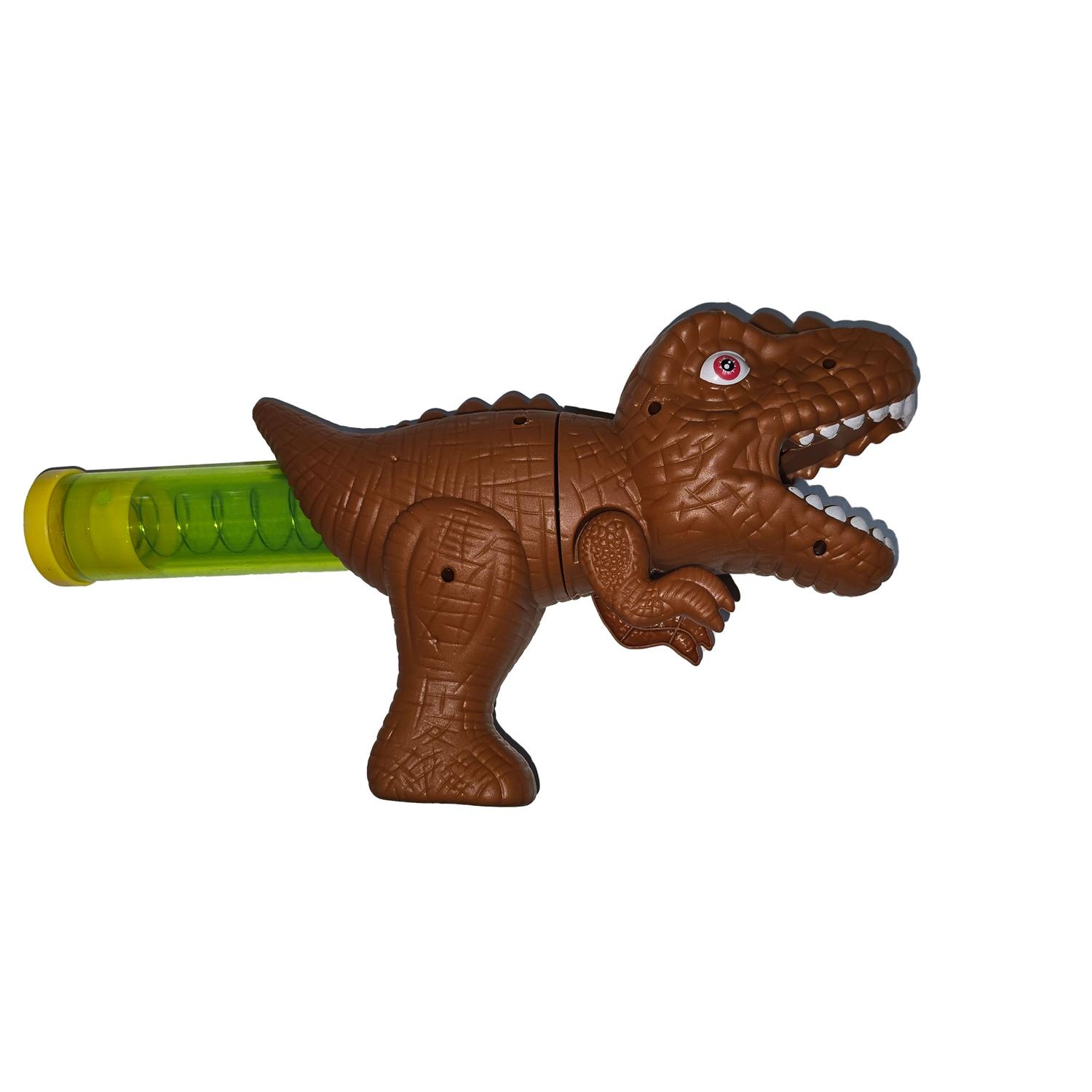 Ripley - DINOPISTOLA DE AIRE A PRESIÓN+9 PELOTAS DINOSAURIO CAFE