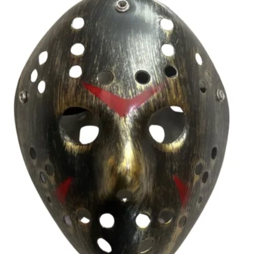 MASCARA JASON VOORHEES COLOR DORADO OSCURO