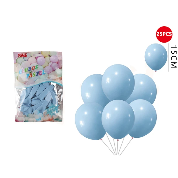 Ripley - GLOBOS PASTEL AZUL 25 PCS