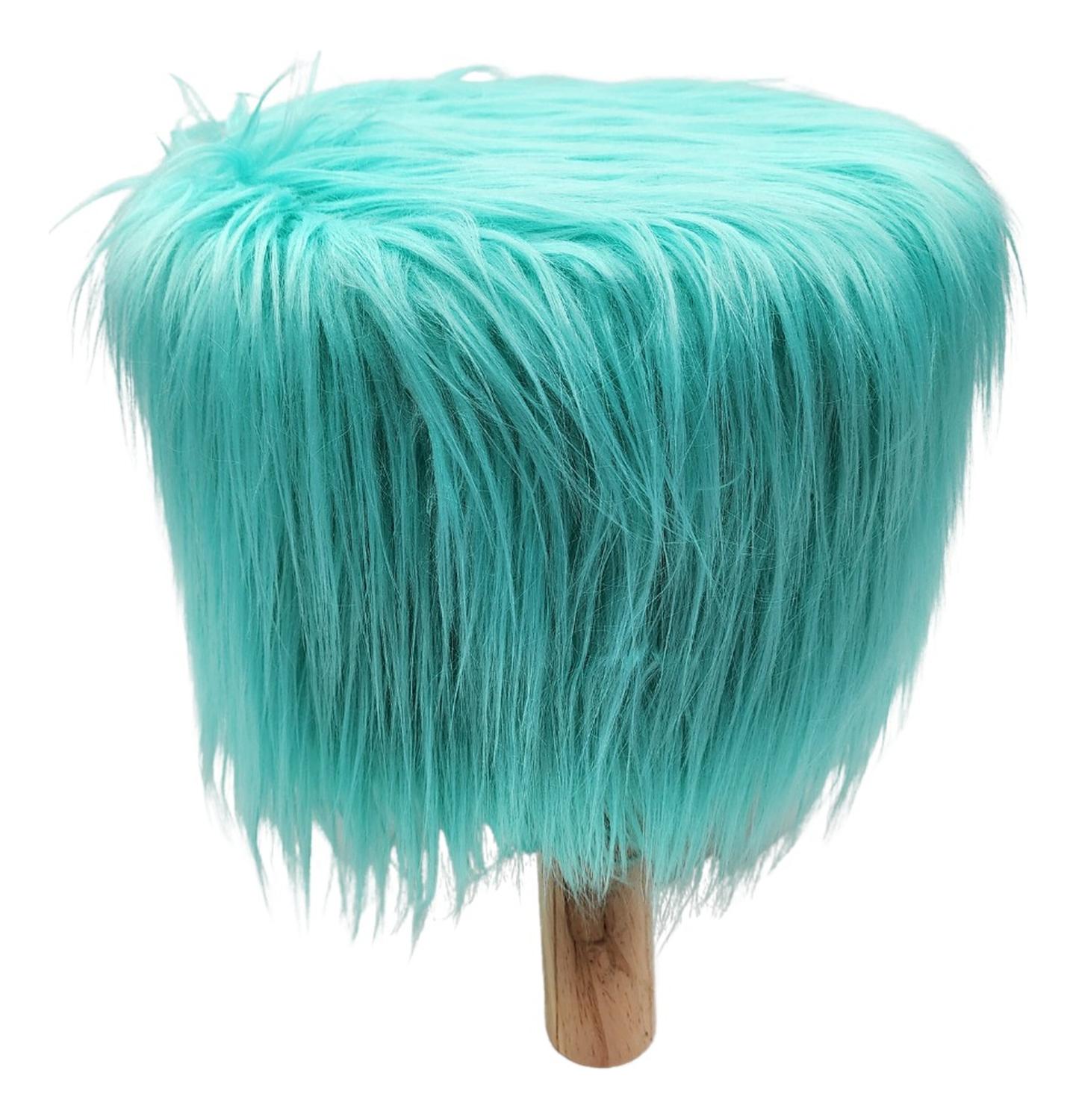 Ripley - PUFF REDONDO CON PELO SINTETICO PARA NIÑOS COLORES CALIPSO
