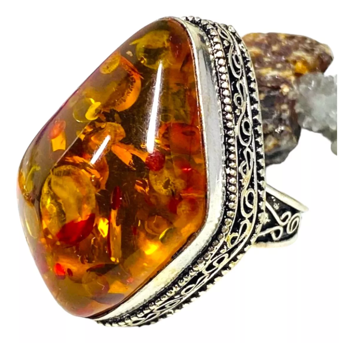 Ripley - ANILLO PLATA INDIA ÁMBAR BÁLTICO 100% NATURAL N14 AAB-097