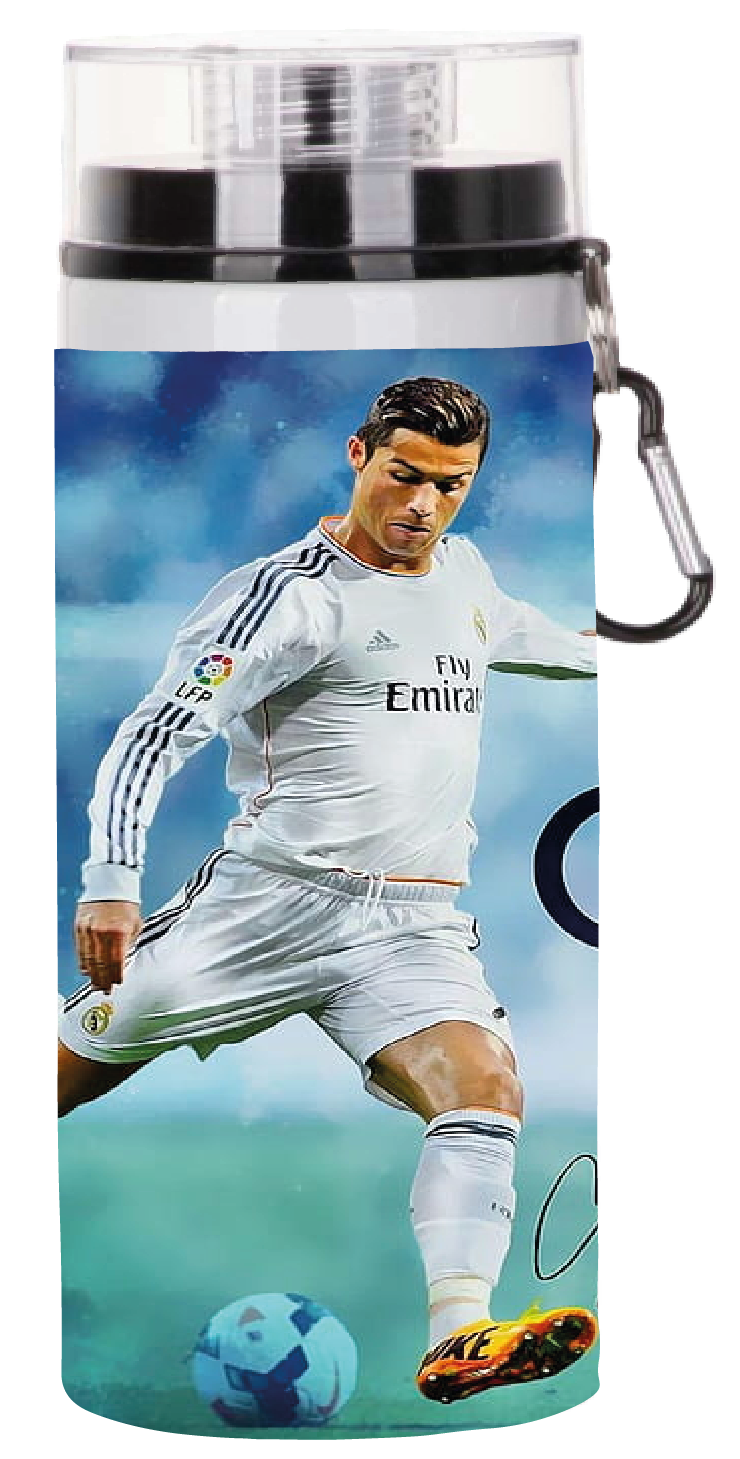 Ripley - BOTELLA ESTAMPADA RONALDO REAL MADRID FUTBOL 1 REGALO 850ML