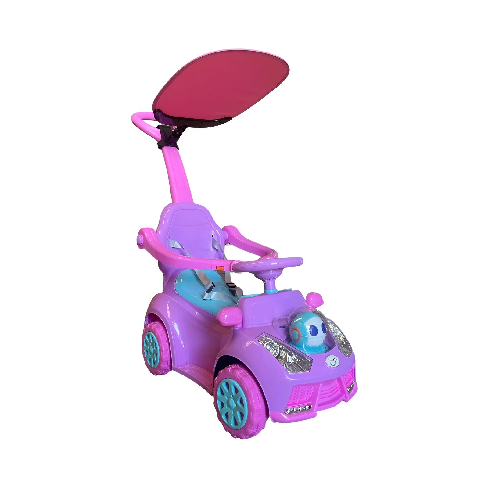 Ripley - CORREPASILLO MONTABLE CON TOLDO ROBOT LILA