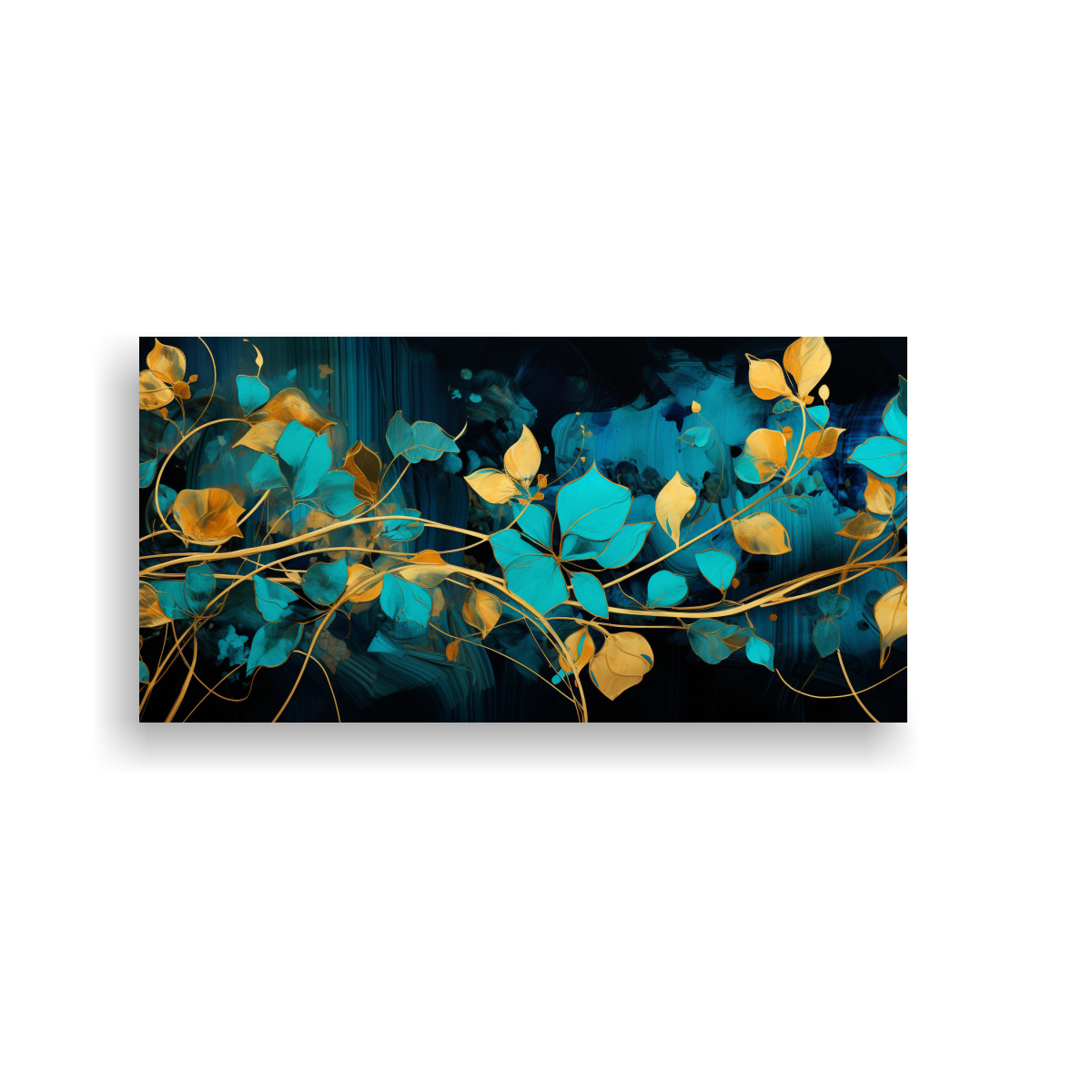 Ripley - PINTURAS DECORATIVAS ARTE DISEÑO FULL COLOR TURQUESA Y ORO ...