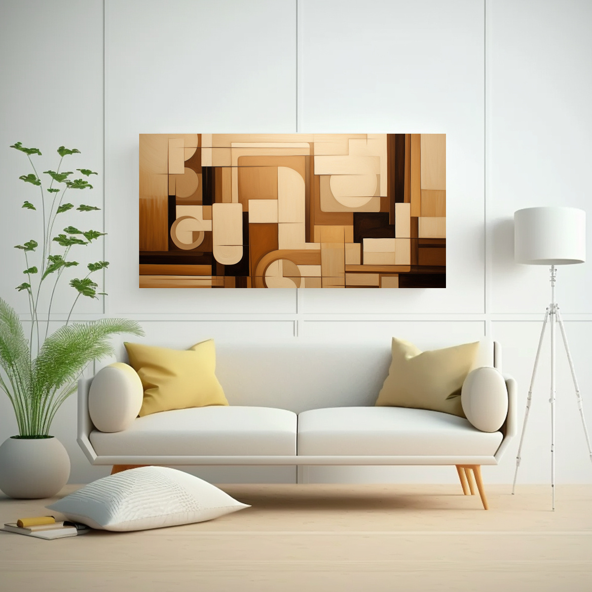 Ripley - CUADROS ABSTRACTOS EN TONOS BEIGE, PATRÓN INTENSO 120X60CM