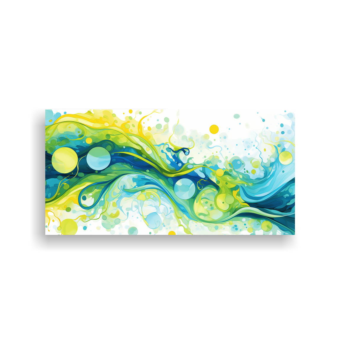 PINTURAS DECORATIVAS CON DISEÑO FUNKY EN AMARILLO, VERDE, AZUL Y BLANCO ...