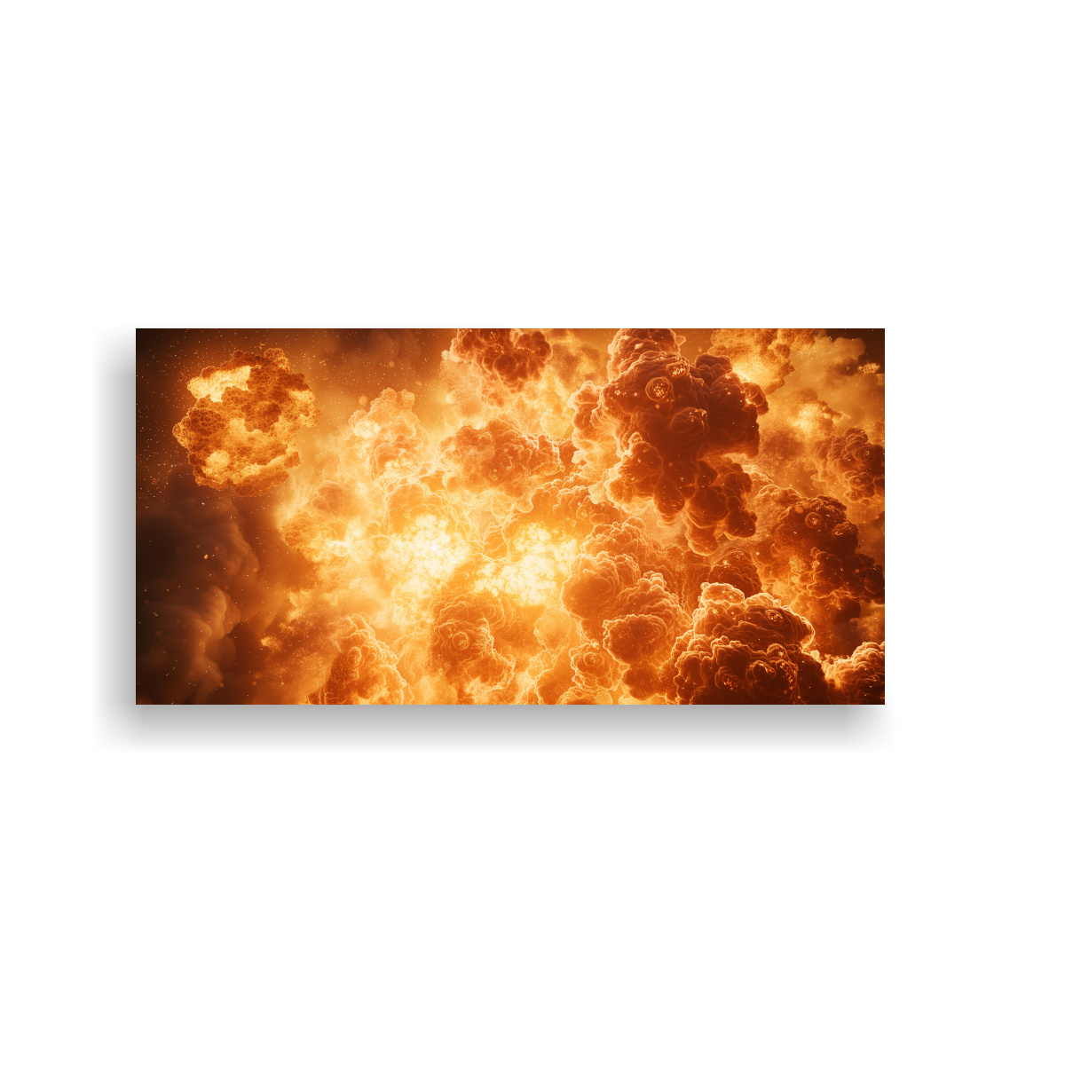 Ripley - PINTURA MURAL VINTAGE: EXPLOSIÓN DE FUEGO 40X20 CM