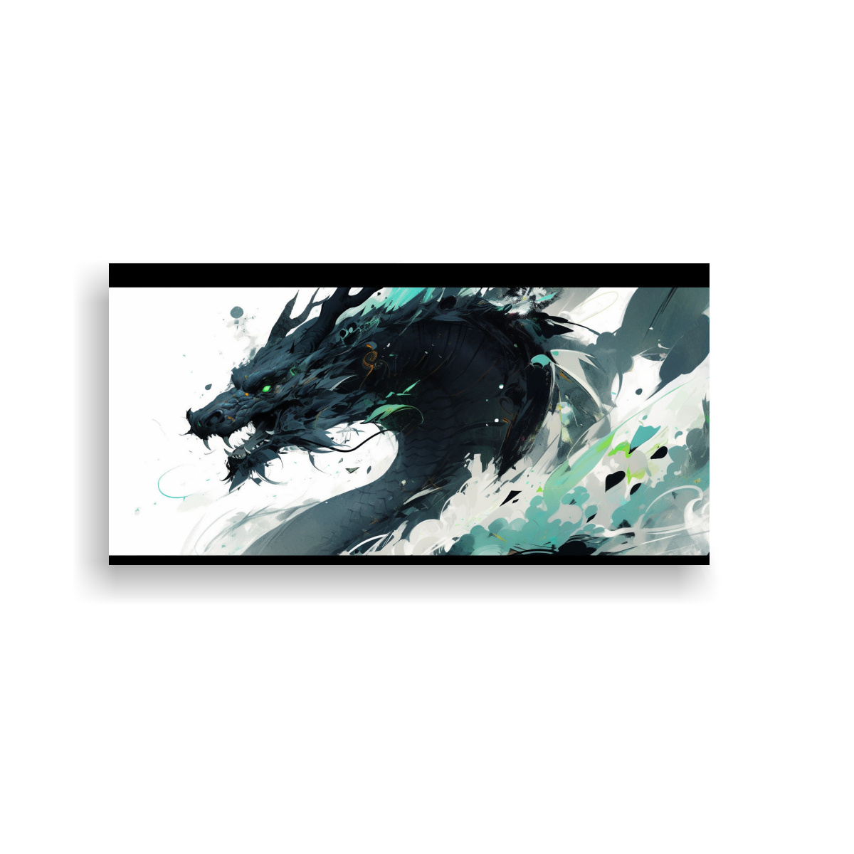 Ripley - PINTURA MODERNA DE DRAGÓN EN ACUARELAS Y COLORES 140X70 CM