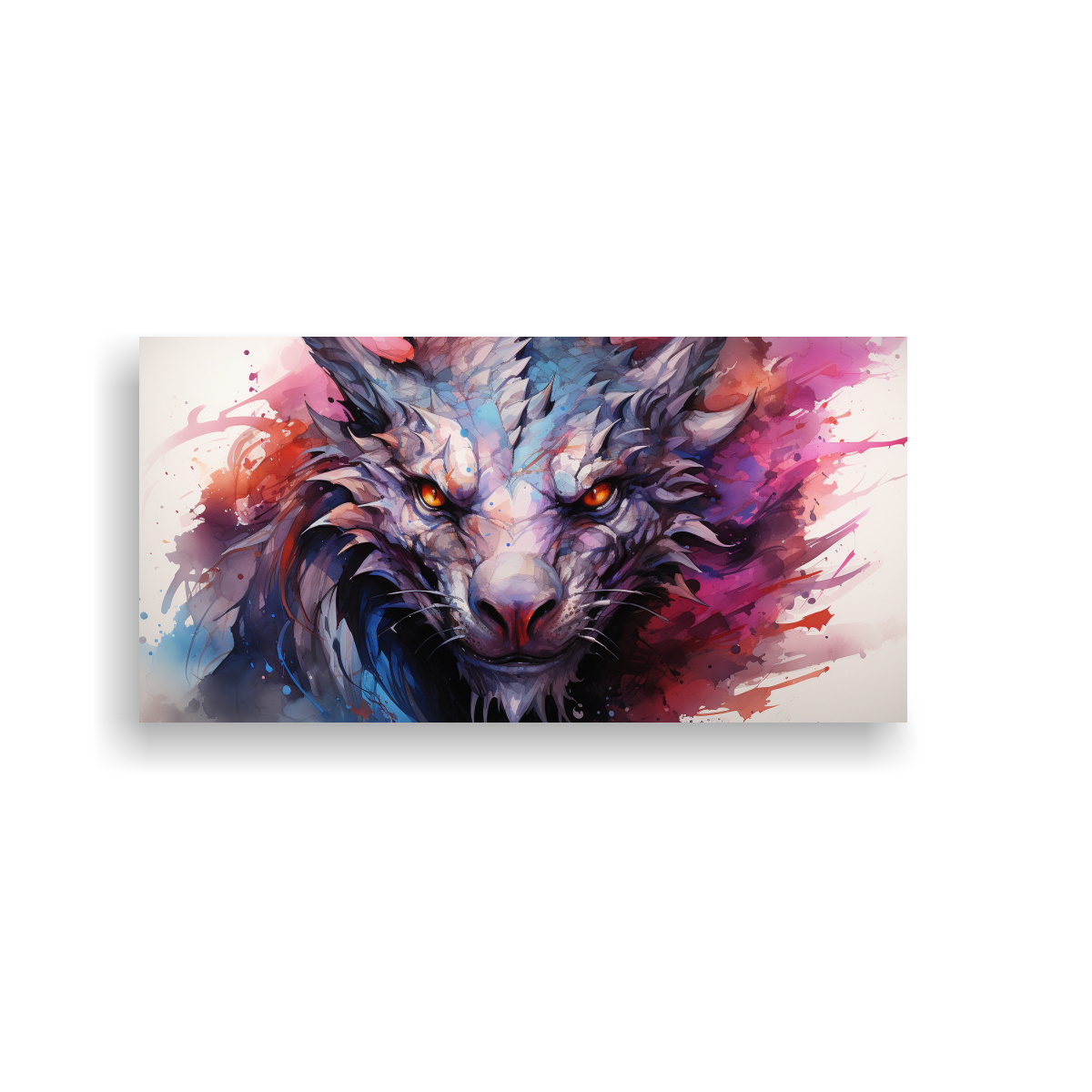 Ripley - PINTURA ESPECTACULAR DE DRAGÓN EN ACUARELAS PARA 160X80 CM