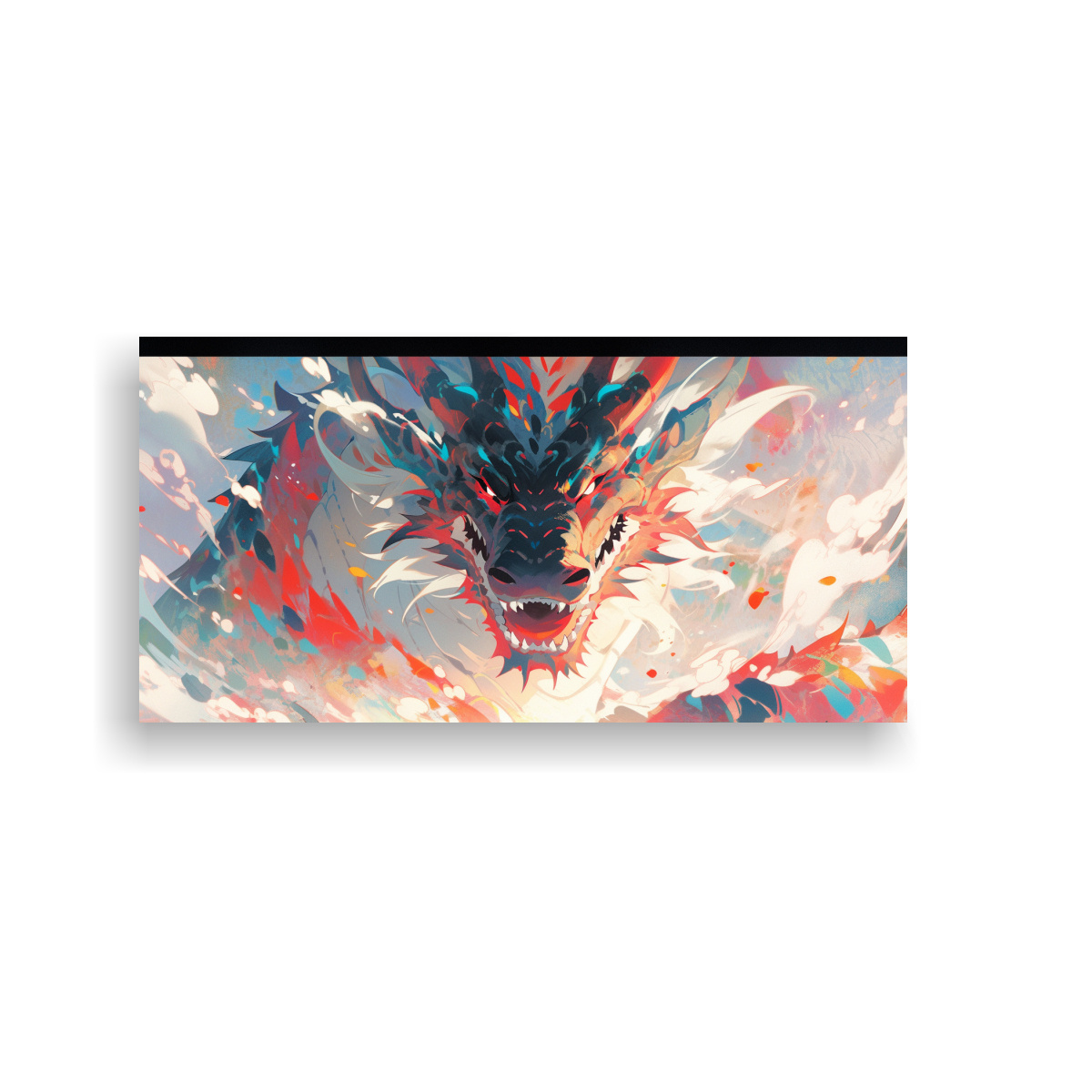 Ripley - PINTURA DECORATIVA EXCLUSIVA DE DRAGÓN EN 140X70 CM