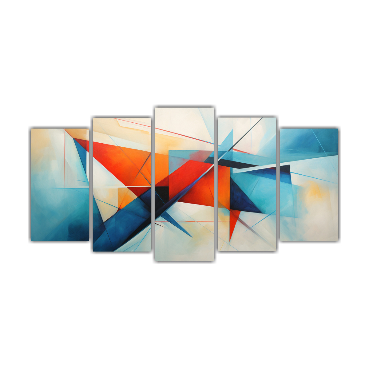CUADRO ABSTRACTO MODERNO CON COMPOSICIONES DE CARA 250X125 CM