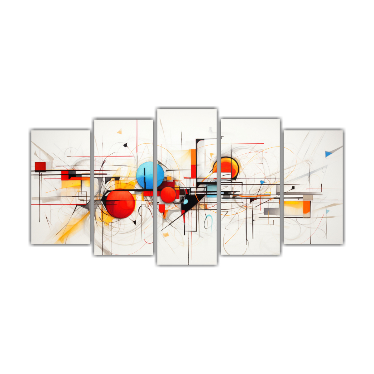 PINTURAS ABSTRACTAS CON LÍNEAS REFINADAS PARA 250X125 CM