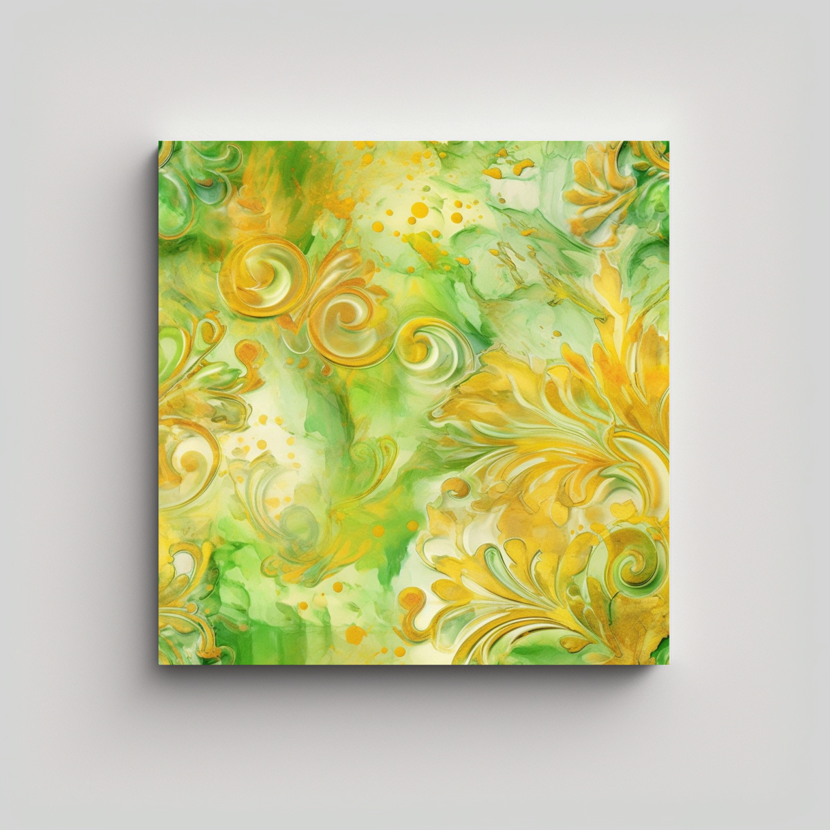 Ripley - PINTURA EN AZULEJO ESTILO DECORATIVO VERDE LIMA Y 50X50 CM