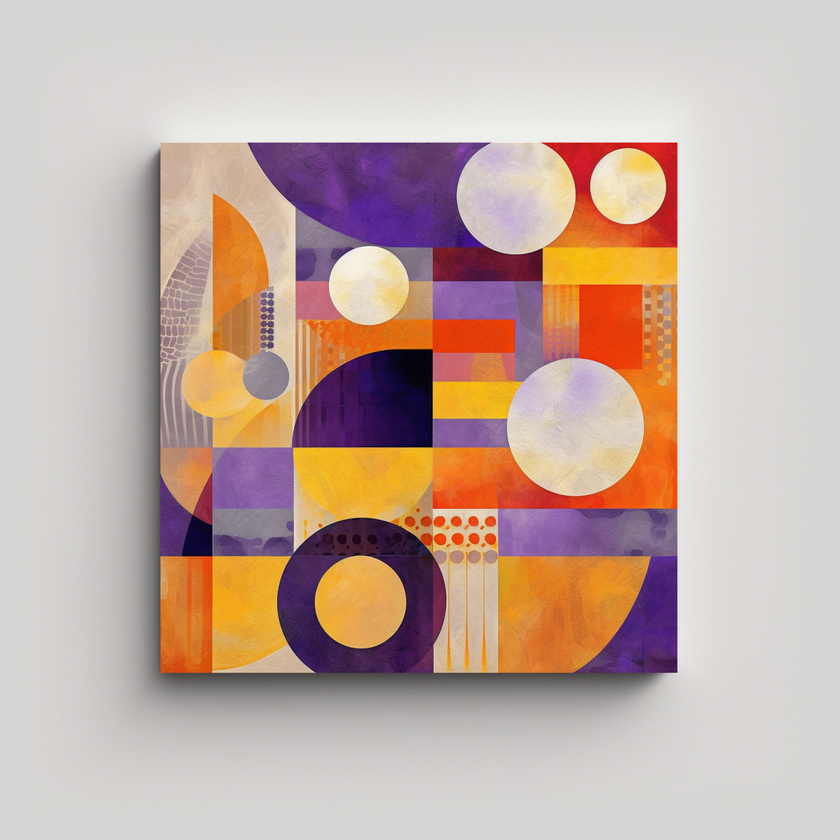 Ripley - CUADRO DE LIENZO ABSTRACTO CON LÍNEAS 50X50 CM