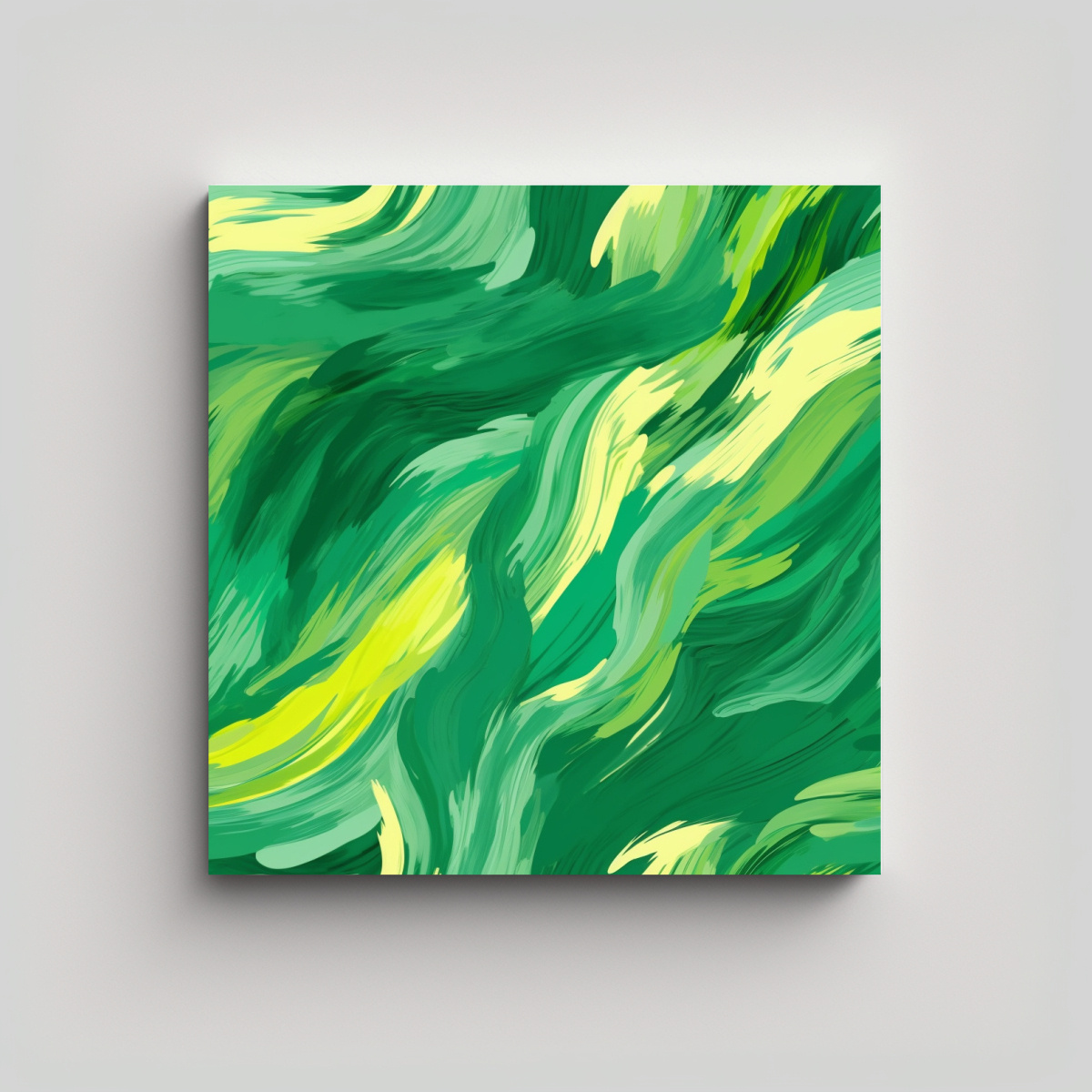PATRÓN FLUIDO DE PINCELADAS EN VERDE 90X90 CM