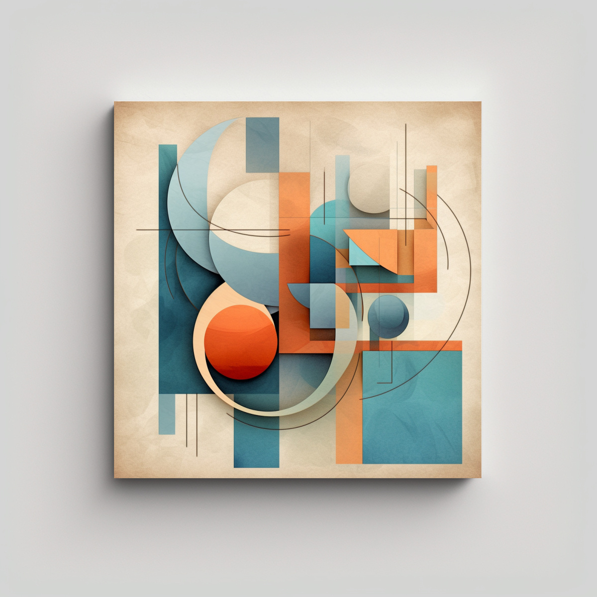 CUADRO ABSTRACTA DE UNA FORMA ÚNICA EN ESTILO DE 60X60 CM