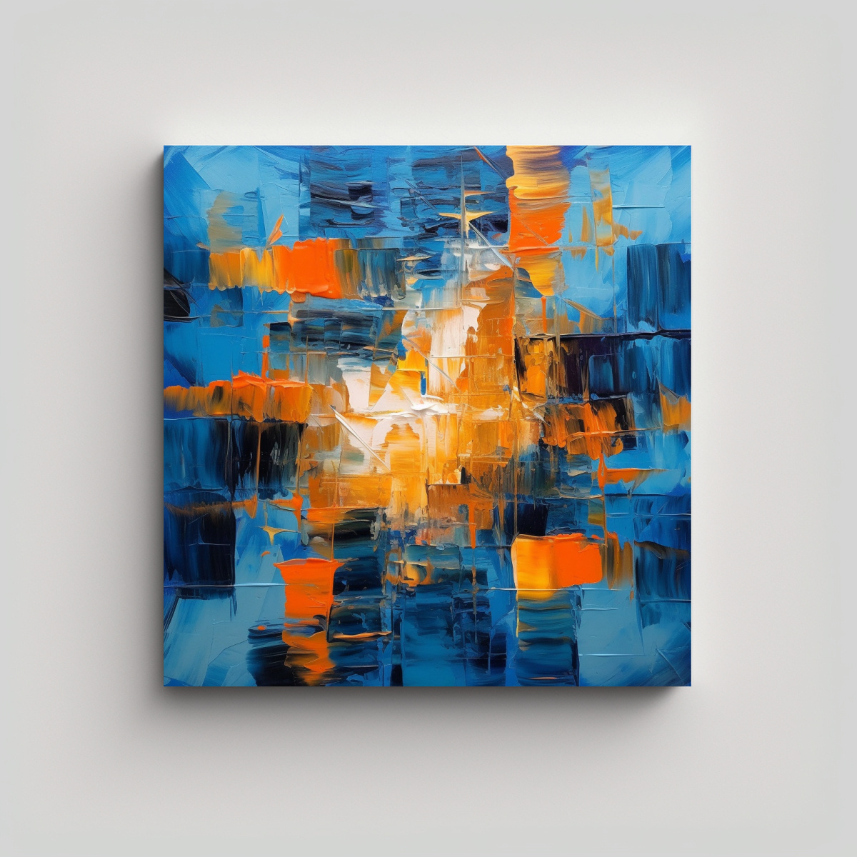 ABSTRACT MODERN DINING ROOM ART EXPRESSING 100X100 CM