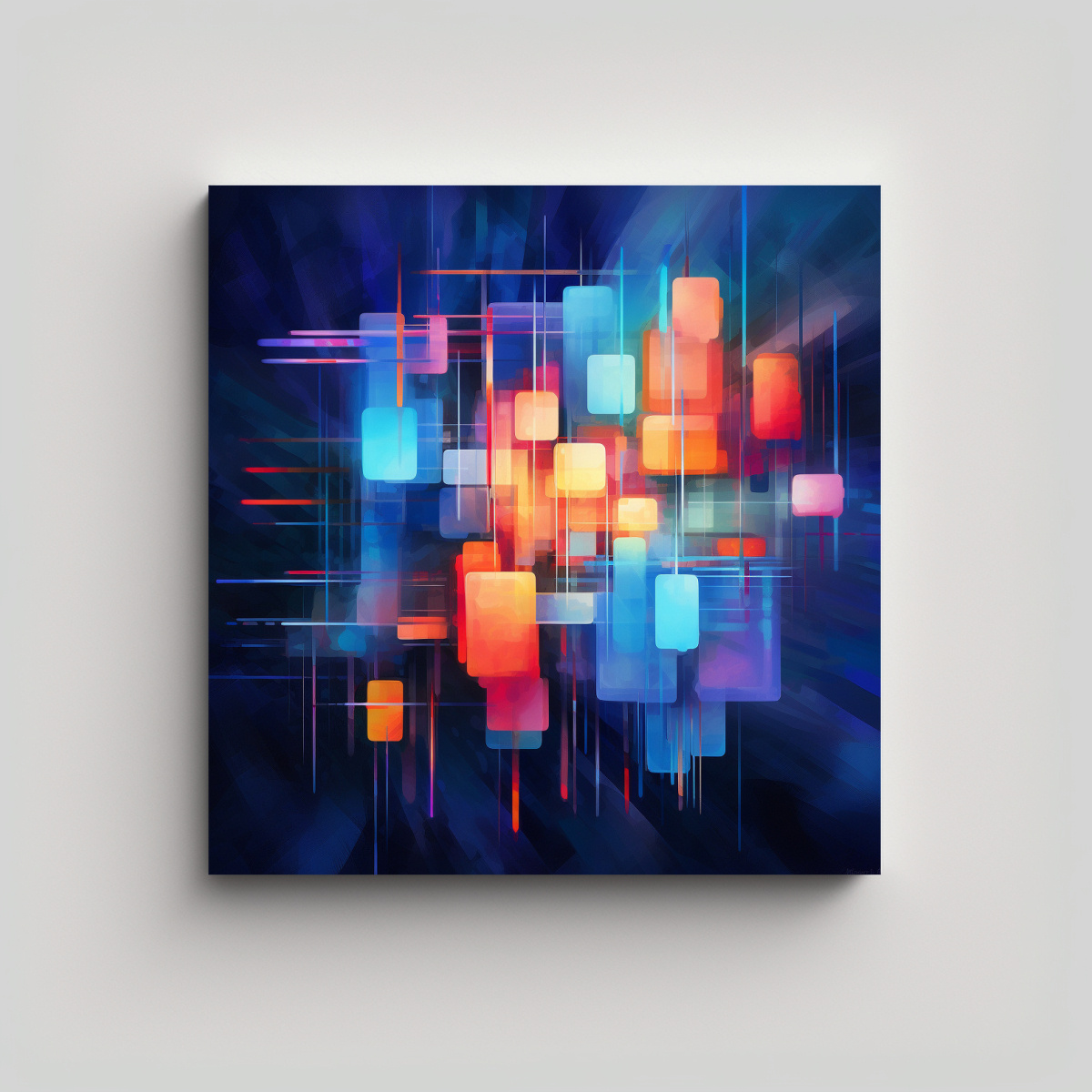Ripley - CUADRO ABSTRACTO DE ARTE EN ESTILO ÚNICO Y 90X90 CM