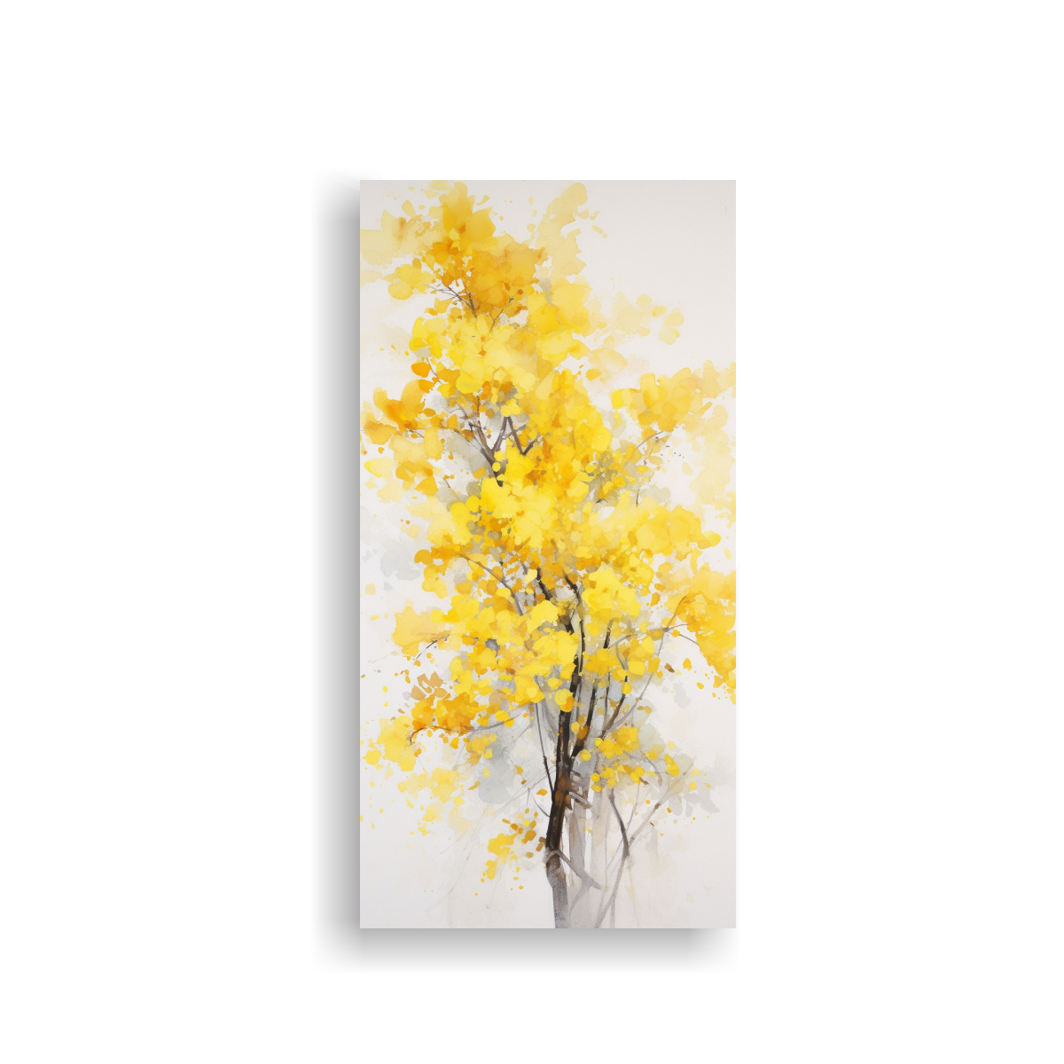 Ripley - CUADRO ABSTRACTO DE COLORES AMARILLO Y BLANCO DE 80X160 CM