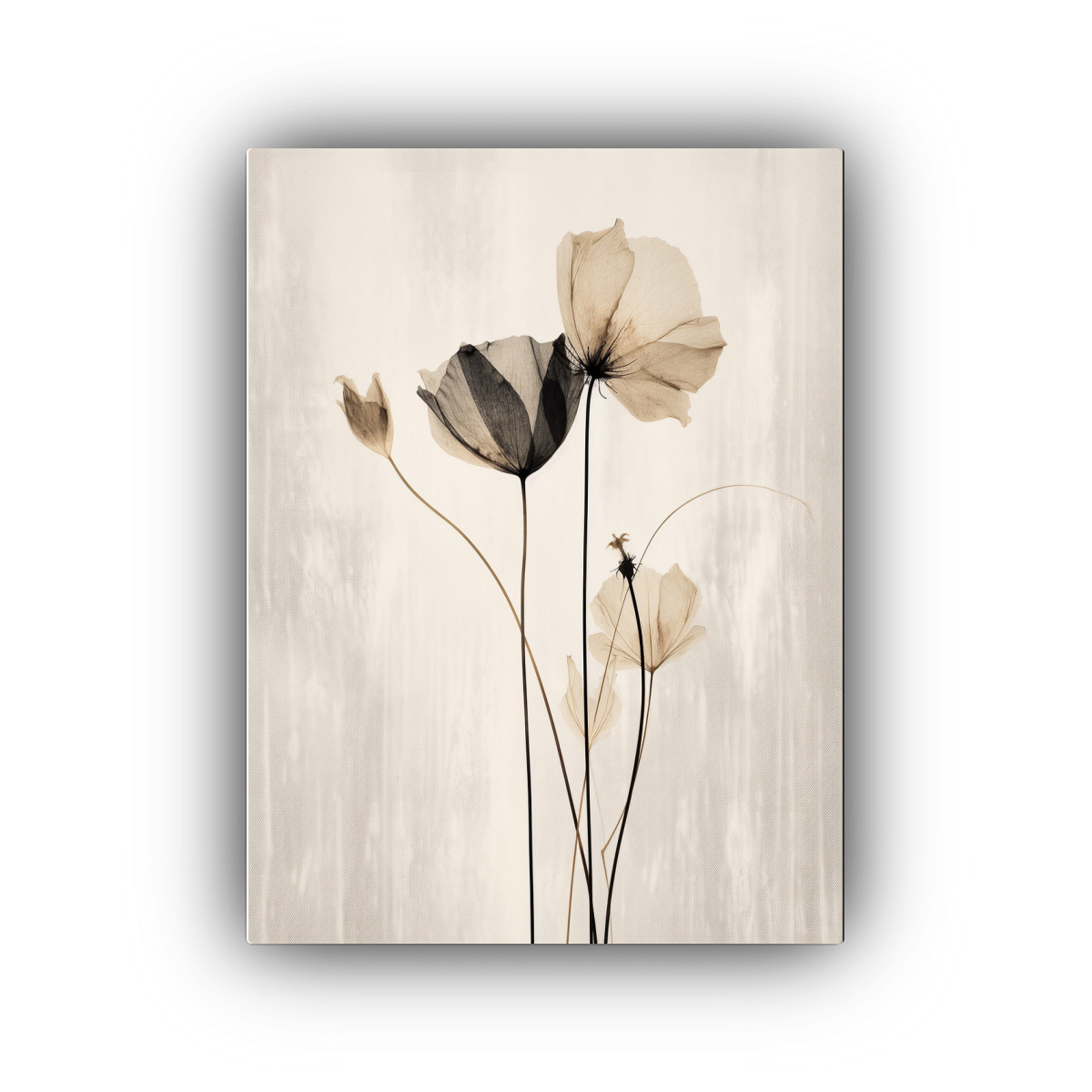 Ripley - CUADRO ABSTRACTO DE TONOS NEGRO Y BEIGE PARA 30X45 CM
