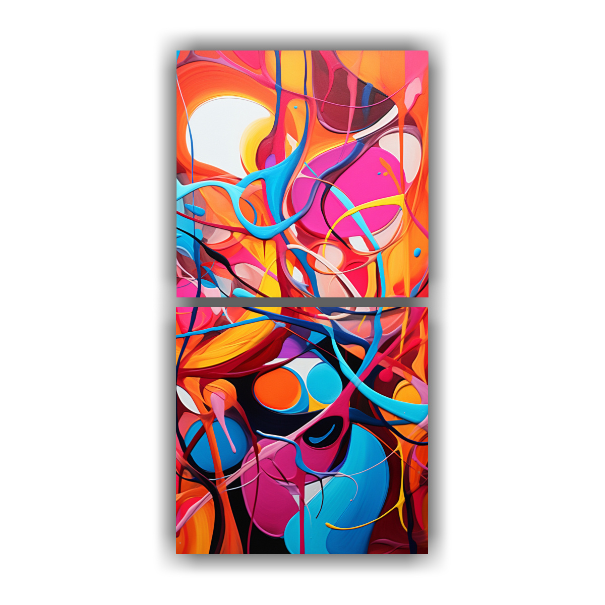 PINTURAS ABSTRACTAS MODERNAS DE LÍNEAS FINAS Y 20X40 CM