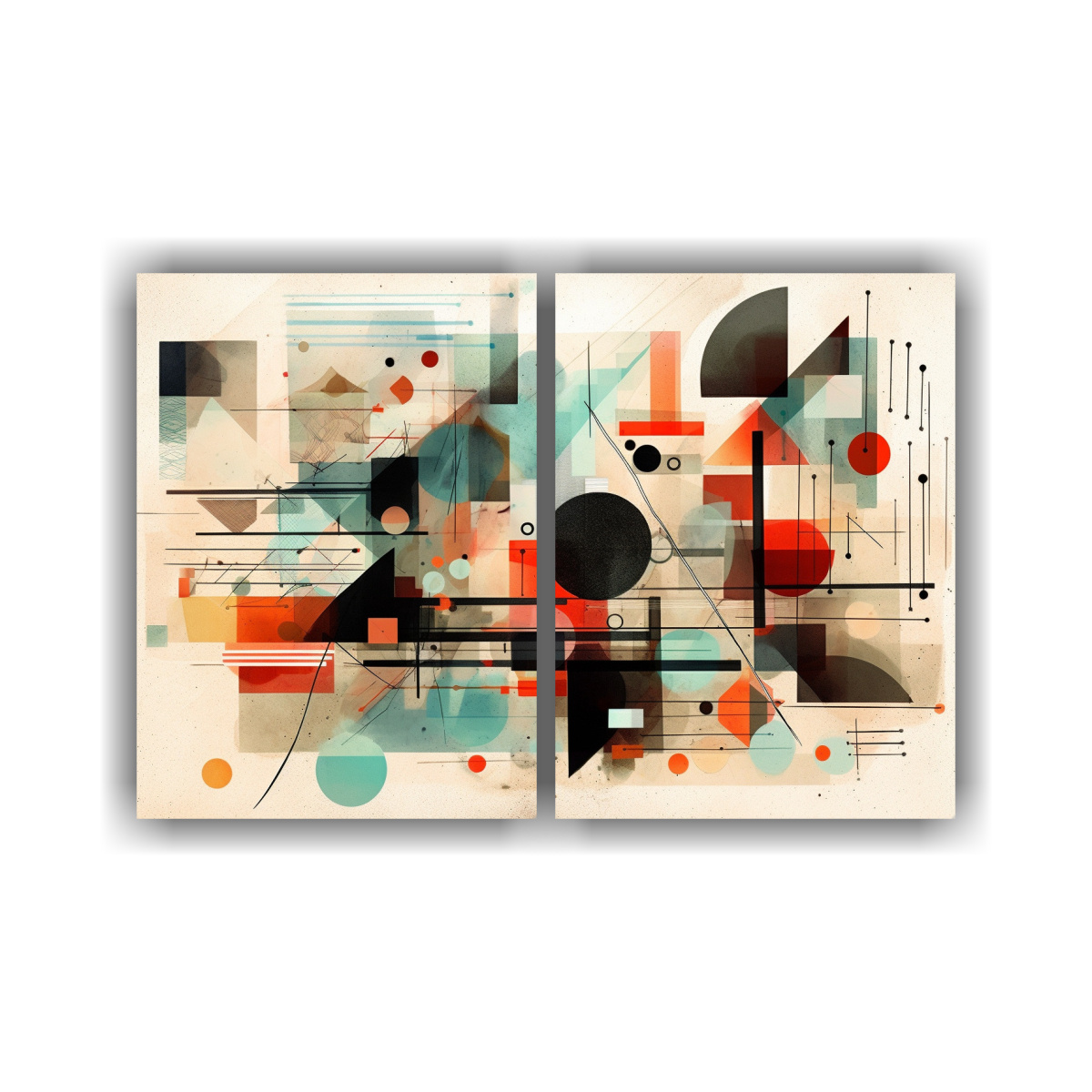 Ripley - CUADROS ABSTRACTOS GEOMÉTRICOS Y LÍNEAS 80X50 CM
