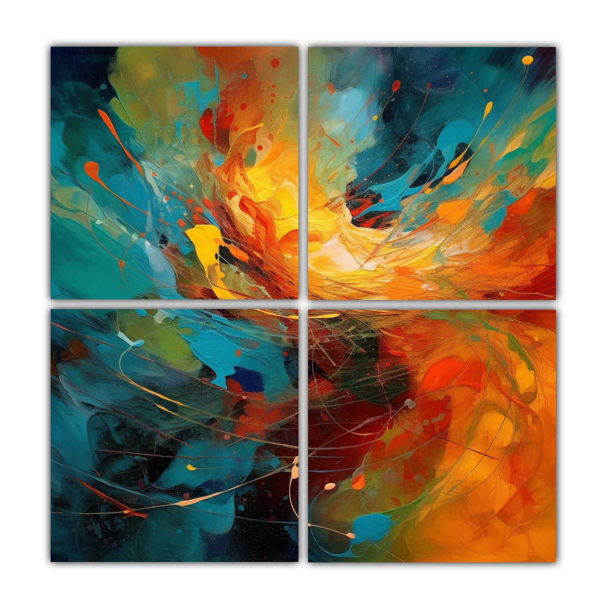 Ripley - CUADRO LLAMATIVO FEIJ AQUÍ Y AHORA, ARTE 60X60 CM