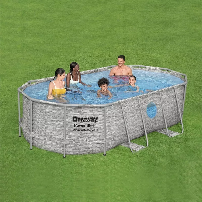 PISCINA ESTRUCTURAL BESTWAY OVAL POWER STEEL SWIM VISTA