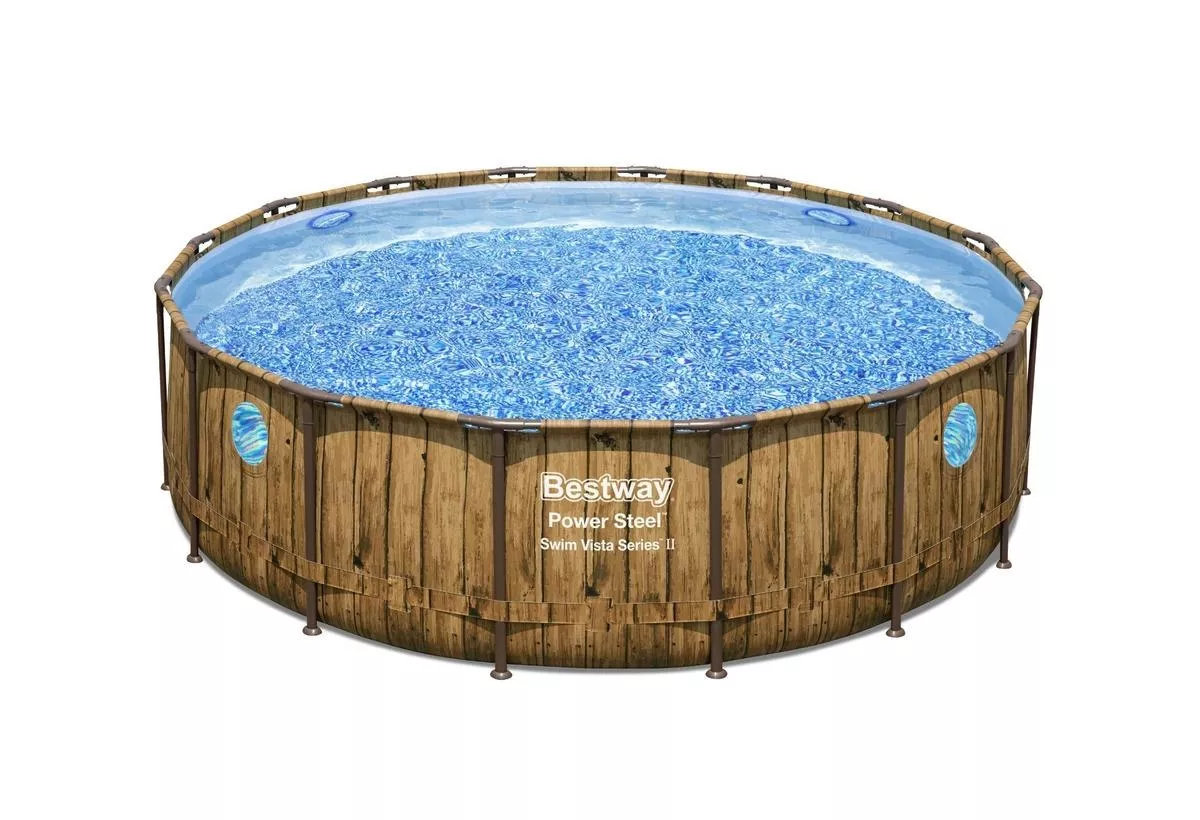Ripley - PISCINA ESTRUCTURAL BESTWAY POWER STEEL SWIM VISTA EN MADERA