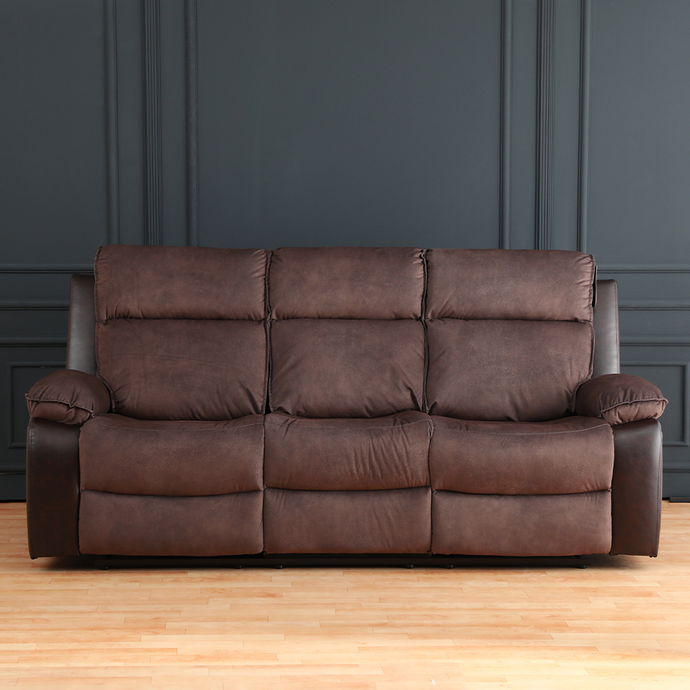 Ripley - RECLINABLE ZOY HOME BRUNEI 3 CUERPOS CAFE 3C TELA MIX