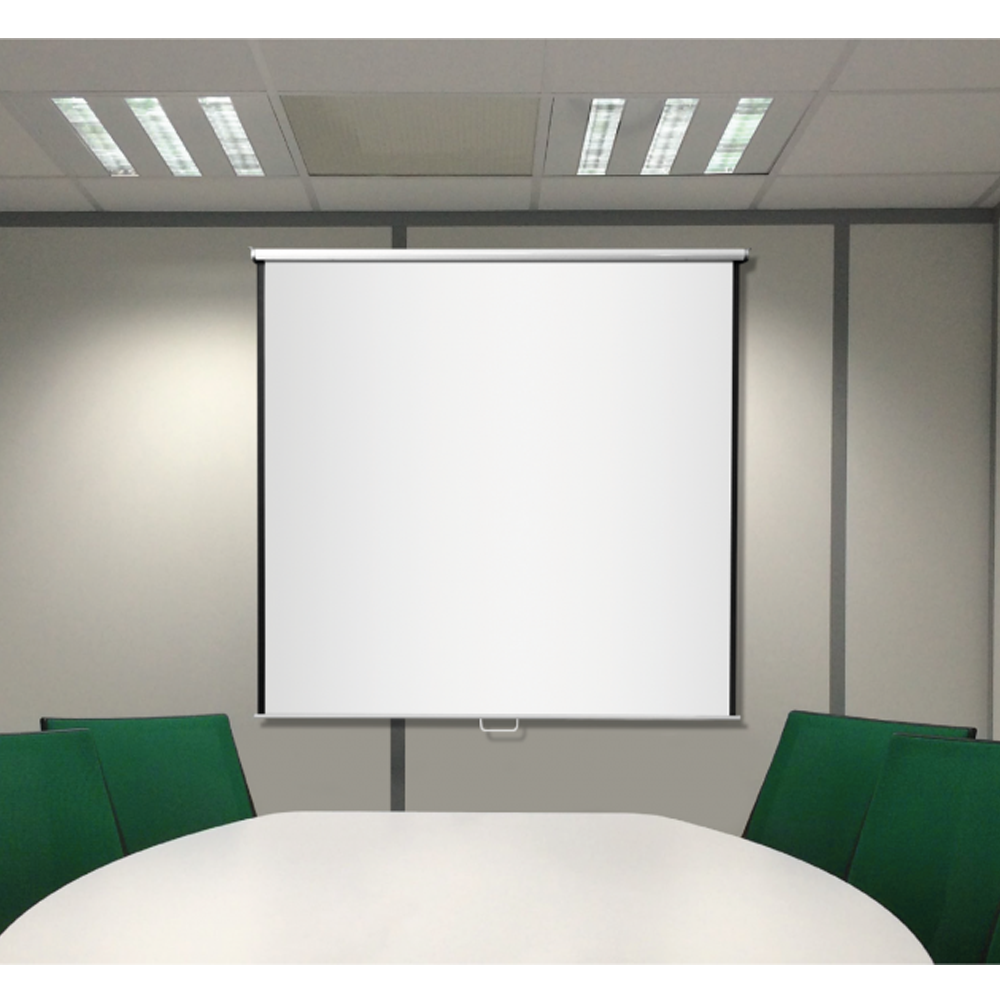 TELÓN EVOTECH TM-203X203 MURAL 203×203 CM MECANISMO RETRACTIL