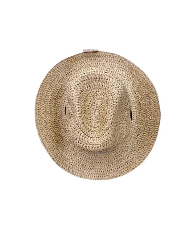 GORRO SOMBRERO DE PAJA MARRÓN CLARO