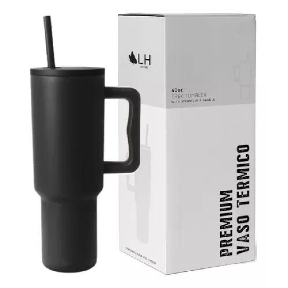 VASO TÉRMICO MUG, 1200 LT, ACERO INOXIDABLE, NEGRO