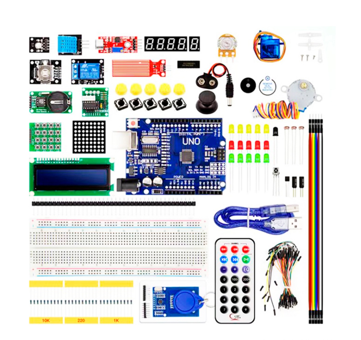 KIT ARDUINO UNO AVANZADO DE 92 COMPONENTES