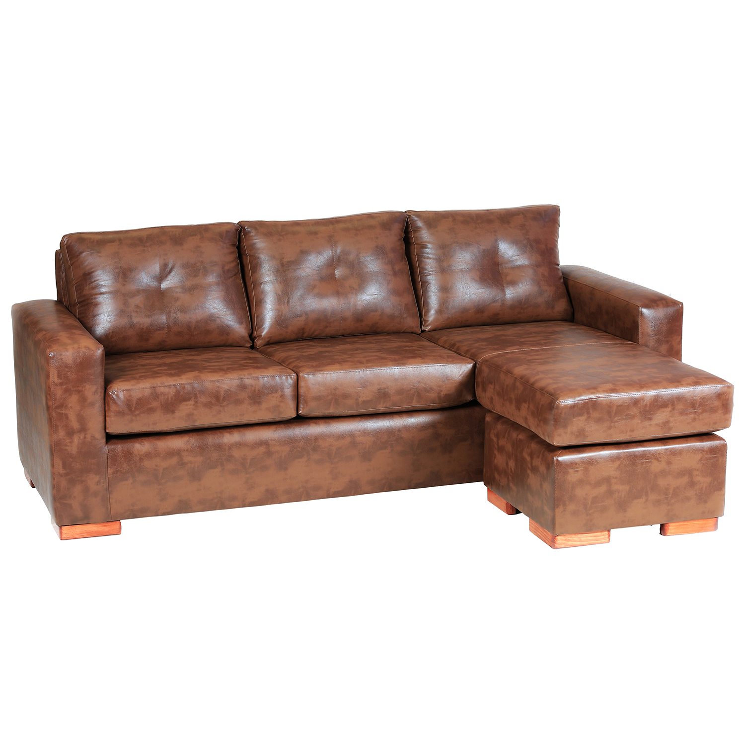 SECCIONAL MUEBLES AMÉRICA MAGIC 4 CUERPOS CARAMELO MULTIPOSICIONES
